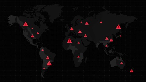 Map About Alarms Signals All Over Stock Footage Video (100% Royalty ...