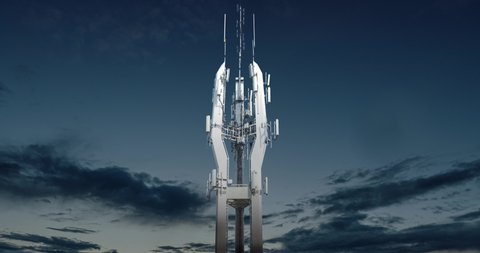 Time Lapse Cell Tower Antennas Transmitting Stock Footage Video (100% Royalty-free) 1048495606 ...