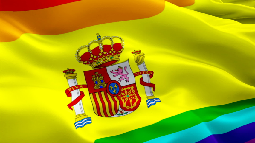 Rainbow Gay Spain Flag Video Stock Footage Video (100% Royalty-free ...