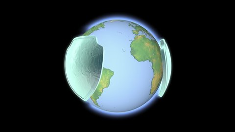 Protective Shield Surrounds Planet Earth Concept Stock Footage Video ...