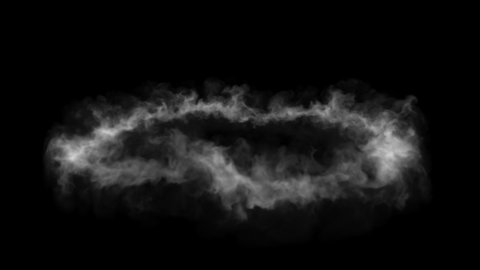 Smoke Shockwave Effect Isolated On Black Stock Footage Video (100% ...