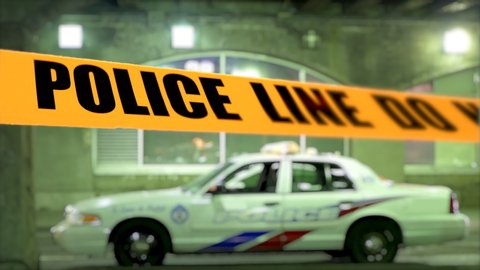 Police Line Danger Sign Urban Law Stock Footage Video (100% Royalty ...