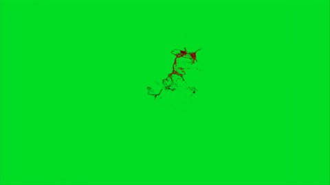 Blood Splash On Green Screen Background Stock Footage Video (100% ...