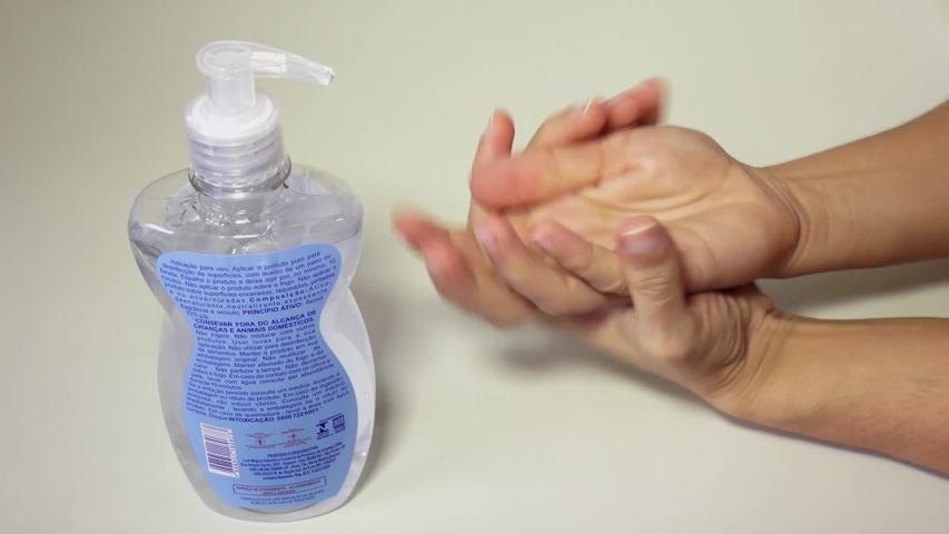 hand hygiene gel alcohol washing prevent Stock Footage Video (100% ...