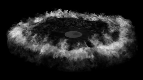 White Smoke Shockwave Effect Isolated On Stock Footage Video (100% ...