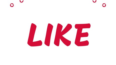 Animated Red Letters Word Like Animated Stock Footage Video (100% ...