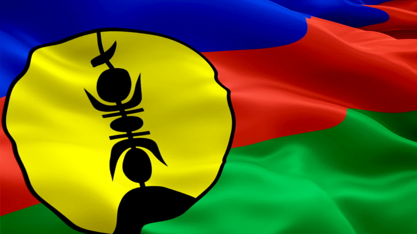 New Caledonia Waving Flag. National Stock Footage Video (100% Royalty ...