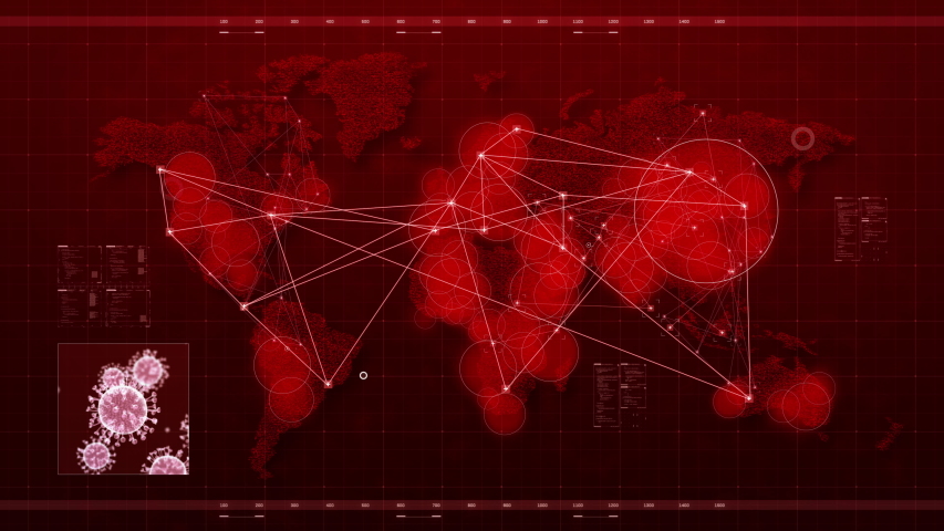 World Map of a Virus Stock Footage Video (100% Royalty-free) 1048827949 ...