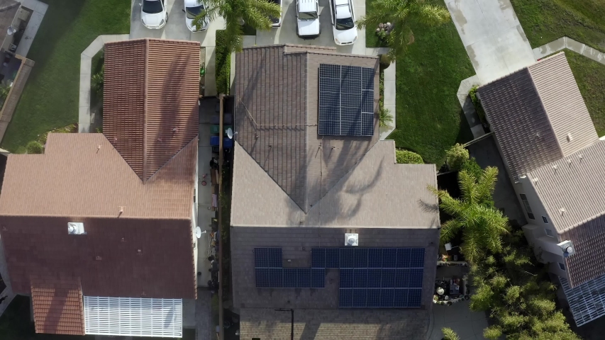 California Solar Panels Houses Stock Video Footage - 4K and HD Video ...