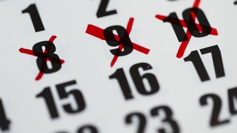 Calendar crossed off days Stock Video Footage - 4K and HD Video Clips ...