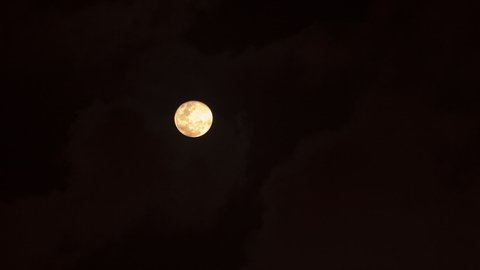 Clear Crescent Moon Rising Sky Night Stock Footage Video (100% Royalty ...