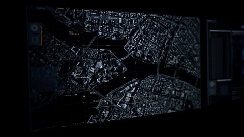 Satellite Camera Scans Map Tokyo Radar Stock Footage Video (100% ...