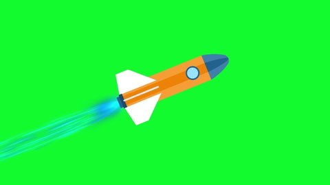 4k Rocket Launch Flying Animation On Stock Footage Video (100% Royalty ...