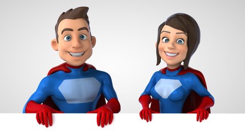 3d Animation Cartoon Superheroes Stock Footage Video (100% Royalty-free ...