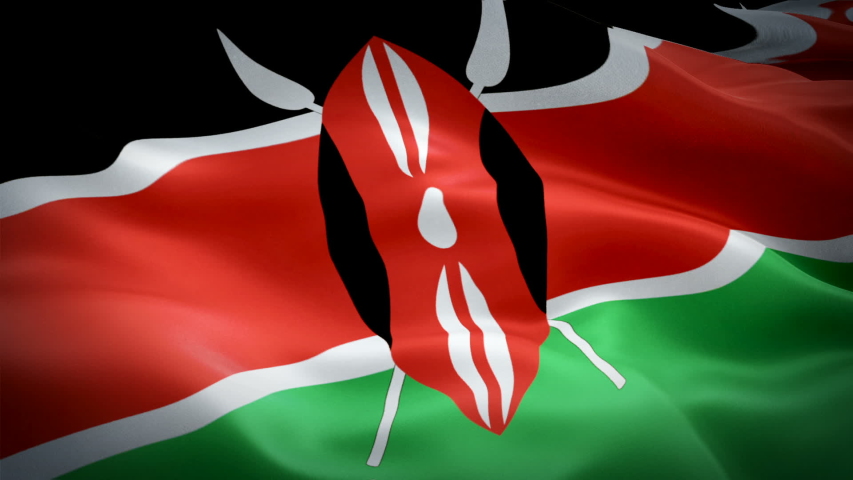 Kenya Waving Flag. National 3d Stock Footage Video (100% Royalty-free ...