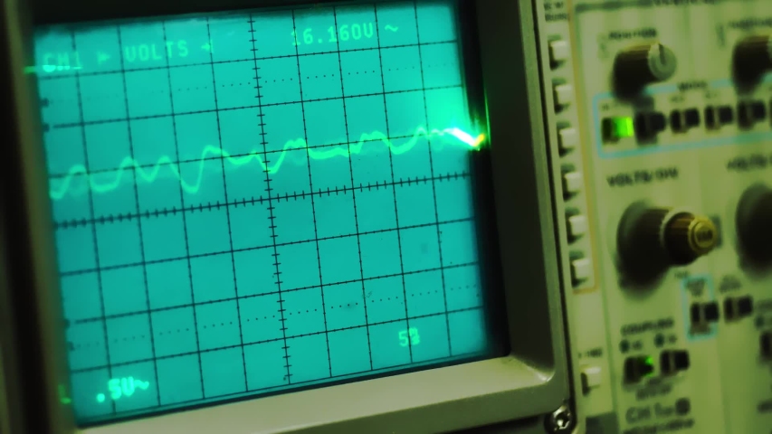 Oscilloscope Waveforms Oscillating, Amplitude Diagram Stock Footage ...
