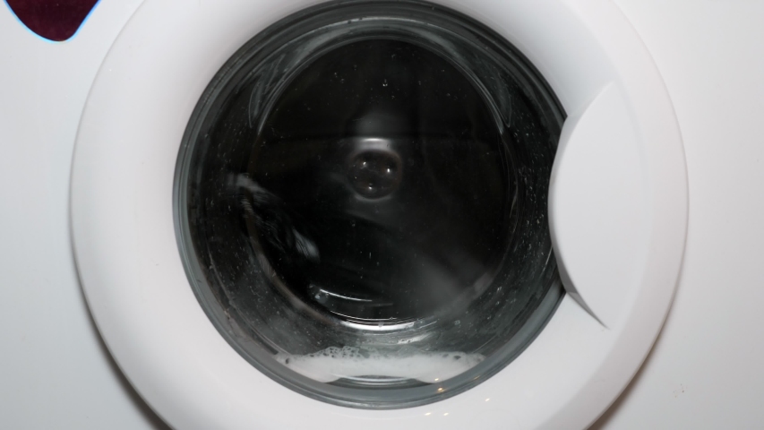 Washing Machine Turns Things Around Slow Stock Footage Video (100% ...