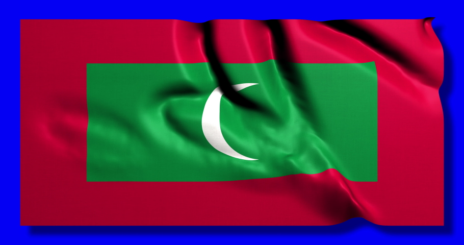 Maldives Maldivian Flag Waving On Green: วิดีโอสต็อก (ปลอดค่าลิขสิทธิ์ ...