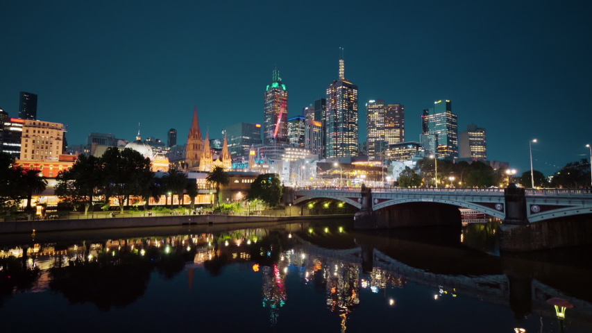 Skyscrapers and towers in the cityscape of Melbourne, Victoria ...