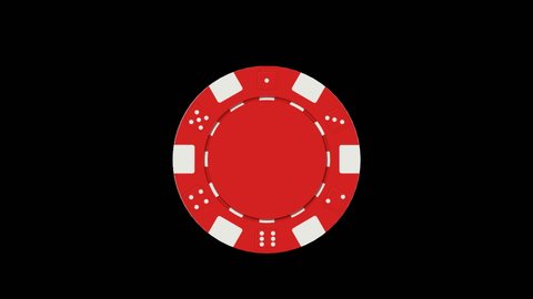 Red Color Rotating Poker Chip Animation Stock Footage Video (100% ...