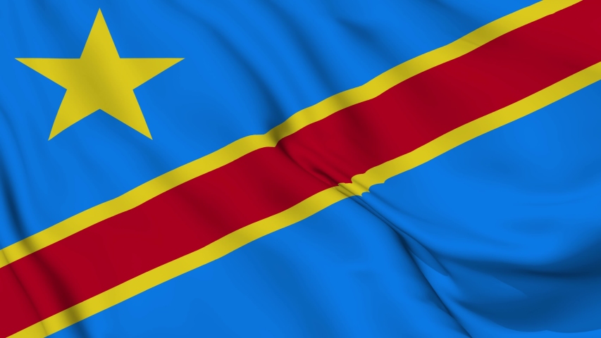 Congo Kinshasa Flag Footage Videos And Clips In Hd And 4k