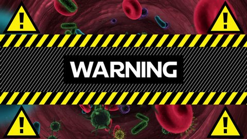 Animation Word Warning Written White Letters Stock Footage Video (100% ...