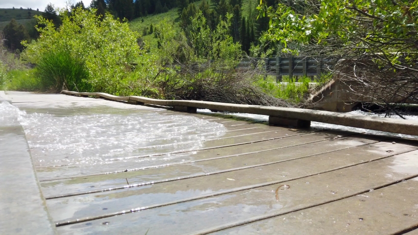Cascading water from the top of a bridge image - Free stock photo ...