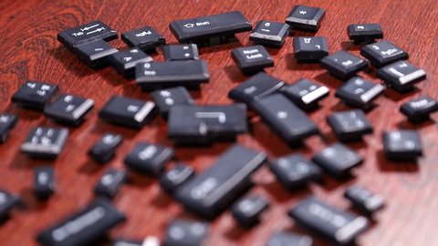 Destroyed Keyboard Broken Keyboard Isolated On Stock Footage Video (100 ...