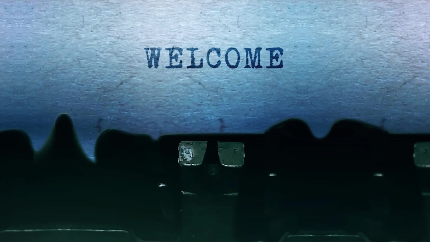 Welcome Handwritten Animated Text in Black and White Color. vector ...