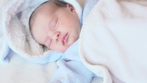 Fulllength Newborn Baby Top View Newborn Stock Footage Video (100% ...