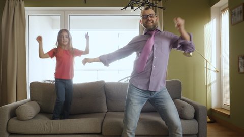 Family Enjoying Dance Having Fun Party Stock Footage Video (100% ...