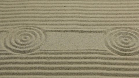 Circles Lines On Sand Slider Shot Stock Footage Video (100% Royalty ...
