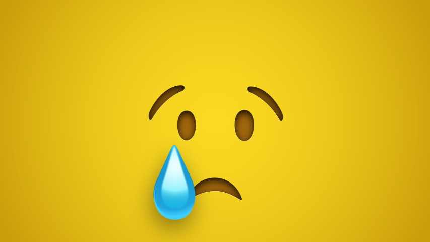 Animated Colorful Looping Crying Face Stock Footage Video (100% Royalty ...
