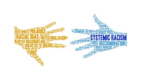Systemic Racism Animated Word Cloud On Stock Footage Video (100% ...