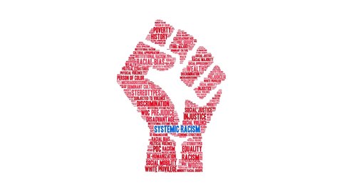 Systemic Racism Animated Word Cloud On Stock Footage Video (100% ...