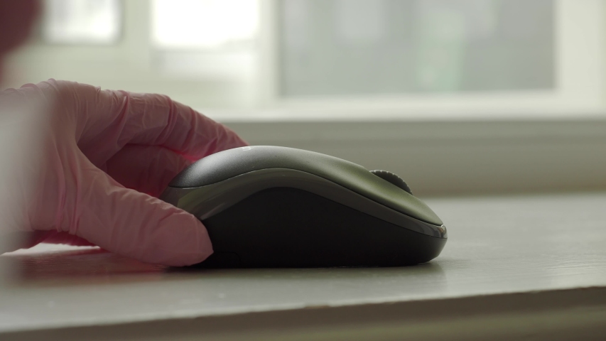 disinfecting computer mouse wet wipe Stock Footage Video (100% Royalty ...