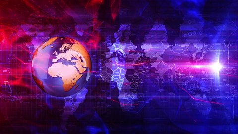 World Map News Motion Background Stock Footage Video (100% Royalty-free ...