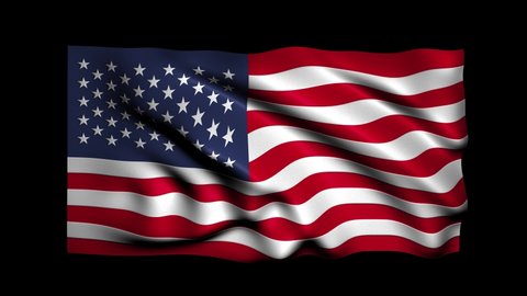 Realistic 3d Looping Usa Flag Waving Stock Footage Video (100% Royalty ...