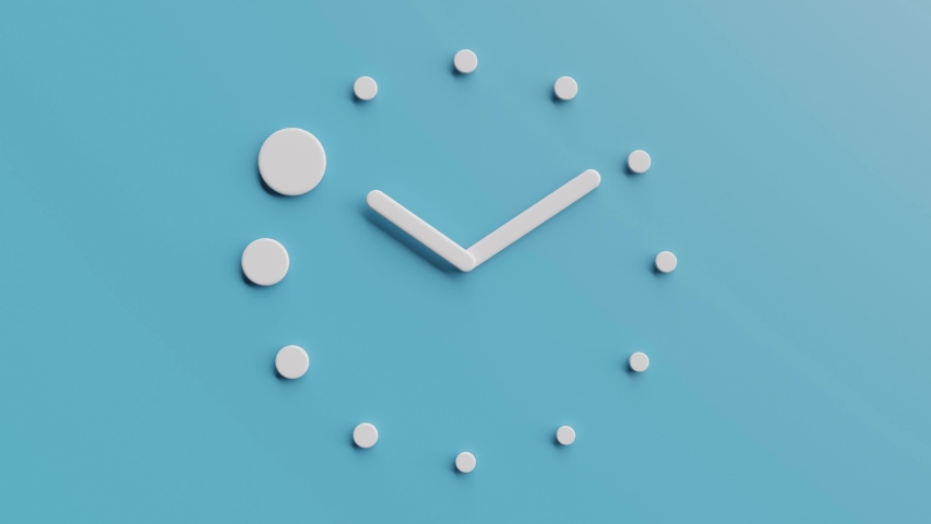 minimal clock animation modern time concept Stock Footage Video (100% ...