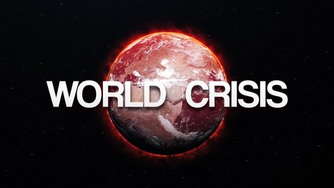World Crisis Concept Symbol Earth Globe Stock Footage Video (100% ...