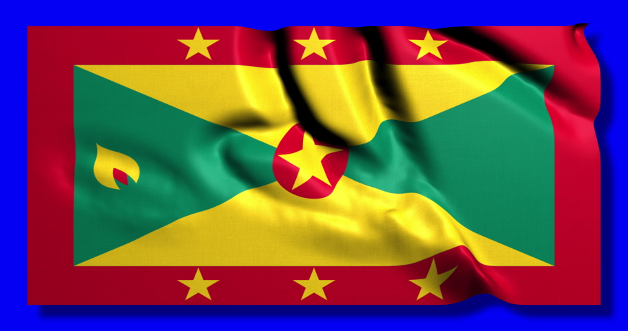 Flag Waving Grenada Waving Island Stock Footage Video (100% Royalty ...