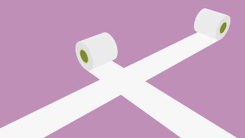 Animation Toilet Paper Roll Hand Taking Stock Footage Video (100% ...