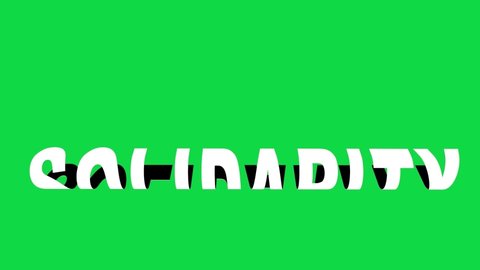 Solidarity Animated Word Text Design Animation Stock Footage Video (100 ...