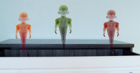 Three Ghosts Emerge Drawer Stock Footage Video (100% Royalty-free ...