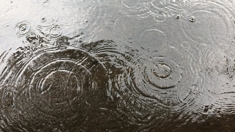 Raindrop Splashing Flood Crown Formed 4k Stock Footage Video (100% ...