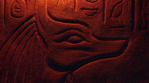 Anubis Egyptian God Wolf Head Fire Stock Footage Video (100% Royalty ...