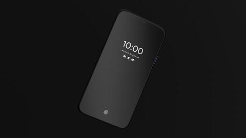 3d Animation Smartphone Rotating Around Stock Footage Video (100% ...