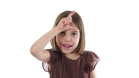 Little girl loser sign Stock Video Footage - 4K and HD Video Clips ...