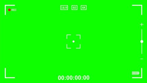 Camera Recording Viewfinder Green Screen Stock Footage Video (100% ...