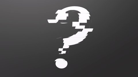 Animation Question Mark Glitch Effect Stock Footage Video (100% Royalty ...
